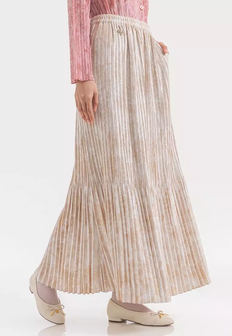 Jual Riamiranda Ria Miranda Cream Achera Skirt Original 2025 | ZALORA ...