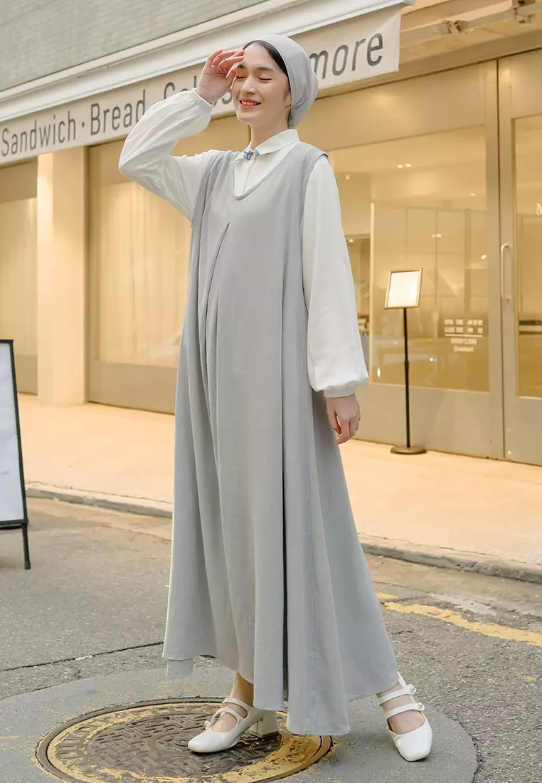 Jual Lozy Hijab Lozy Hijab - Hagia Overall Light Grey Original 2025 ...