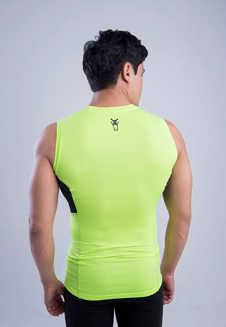 AMNIG Men Ignite Compresion Sleeveless (Fuel Yellow) 2025 | Buy AMNIG ...