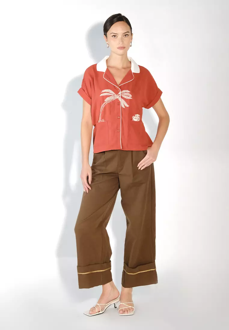 Buy Plains & Prints Sari- Sari Caliraya Short Sleeve Top 2025 Online | ZALORA Philippines