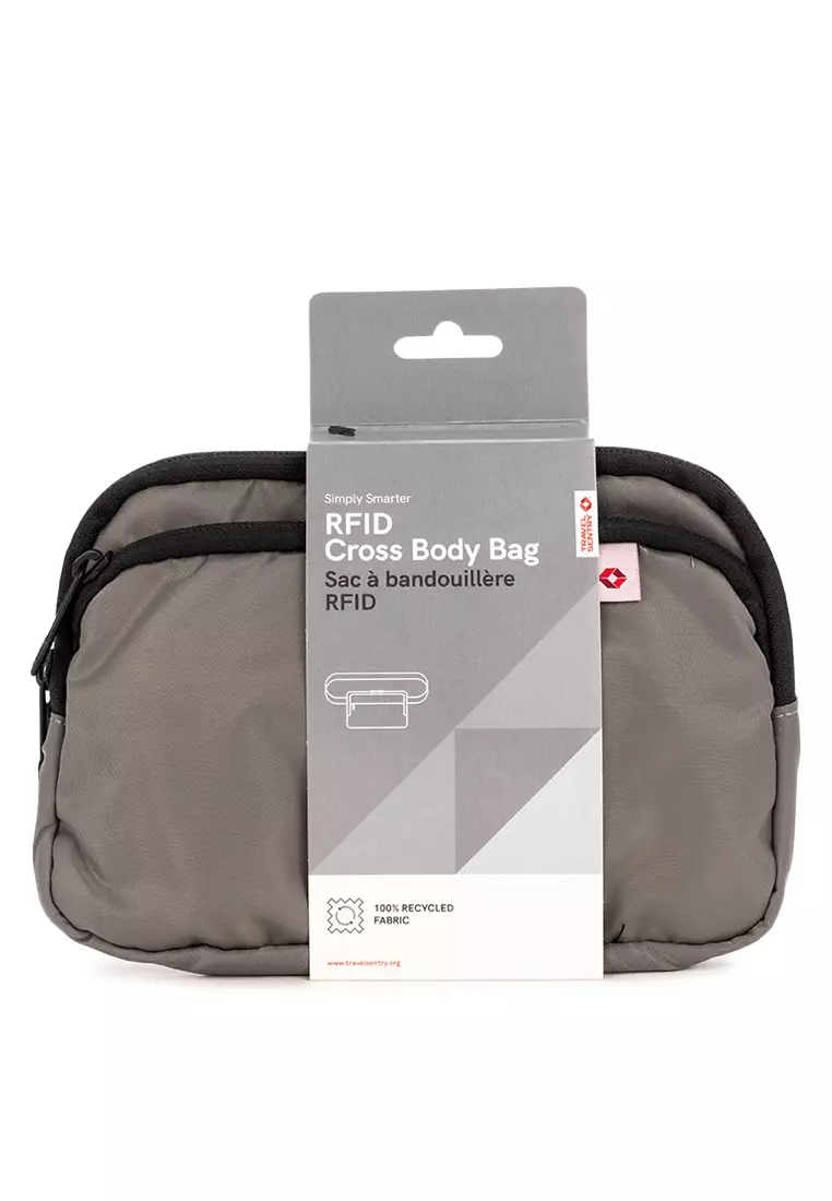 Buy Travel Sentry RFID Crossbody Bag Grey 2025 Online | ZALORA Philippines