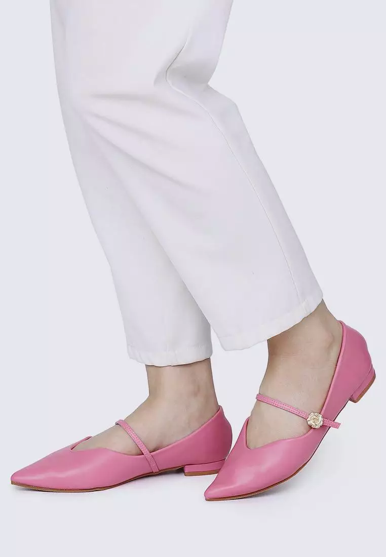 Buy My Ballerine La Rosée Comfy Ballerina In Pink Online | ZALORA Malaysia