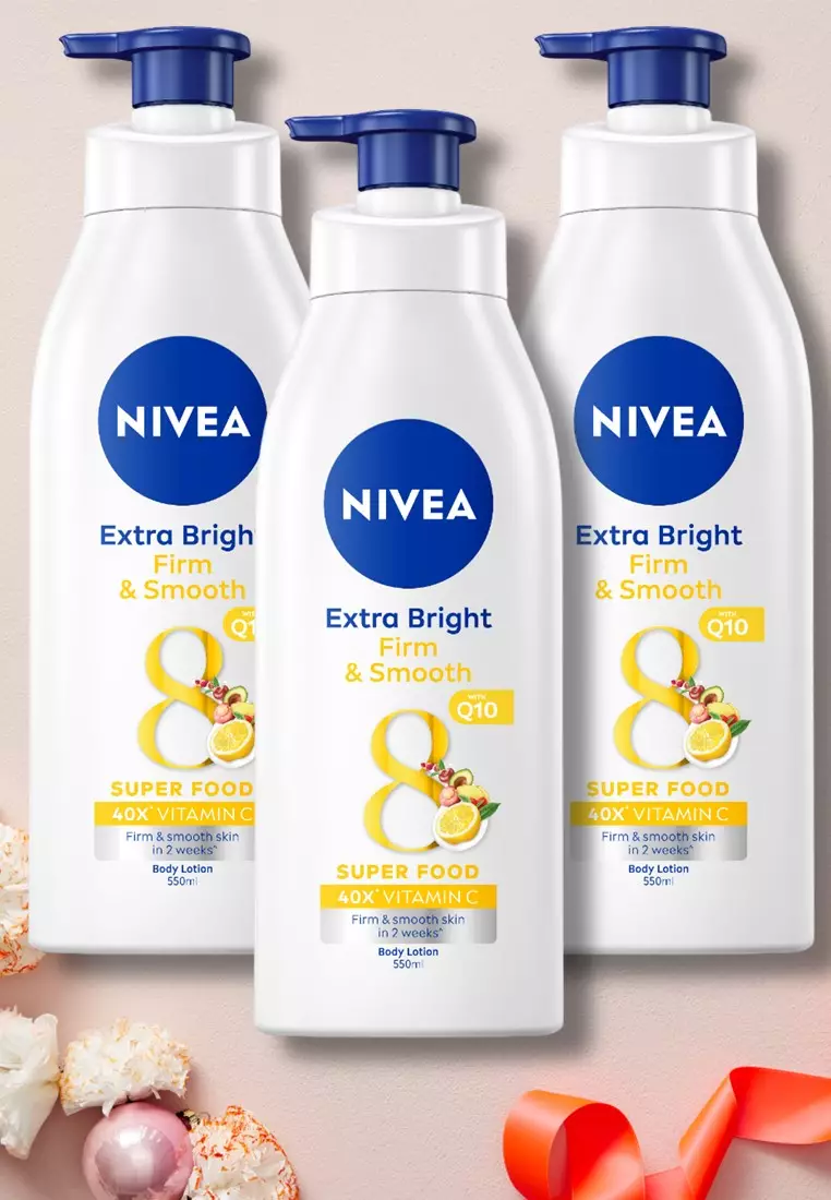 Buy Nivea PACK OF 3 Body Extra Bright Firm & Smooth Lotion Moisturizer ...