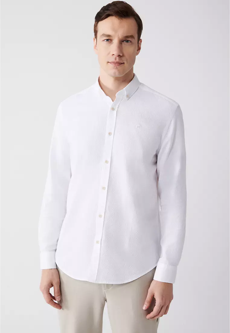 Buy Avva Button Collar Regular Fit Shirt 2025 Online | ZALORA