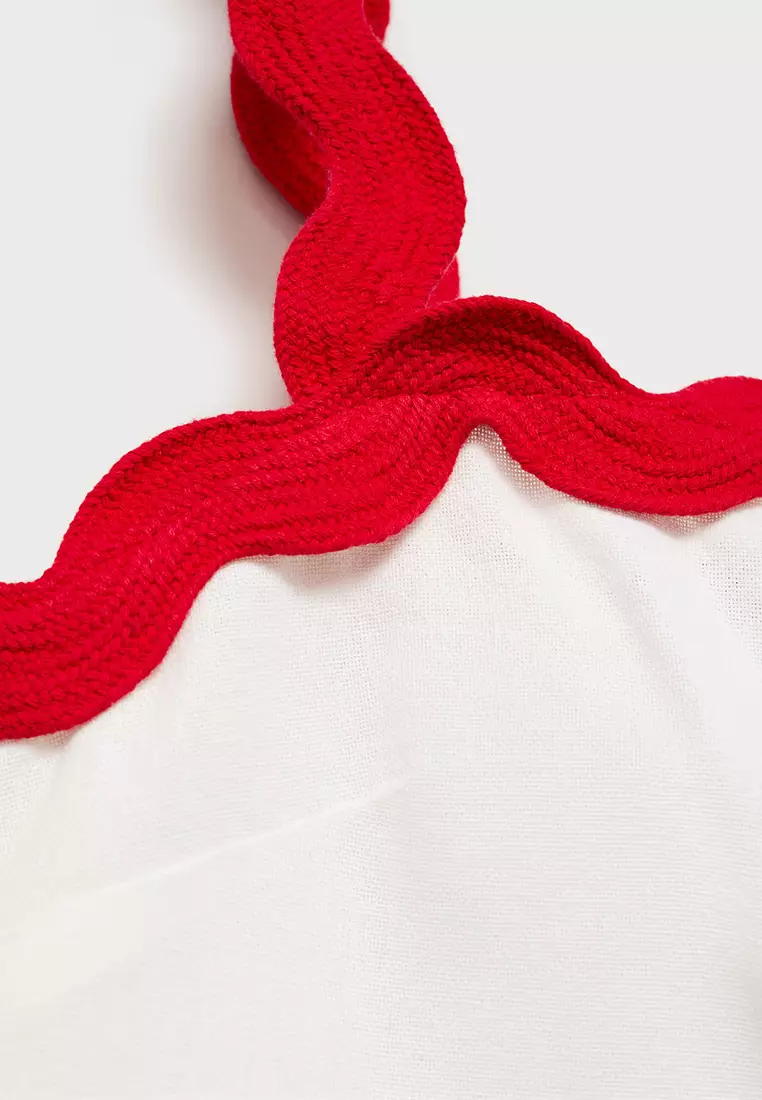 Buy Mango Contrast Spaghetti Strap Top 2024 Online | ZALORA Philippines