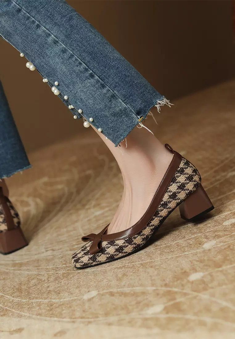 Twenty Eight Shoes Square Toe French Ribbon Block Heels Shoes XJ332-43 ...