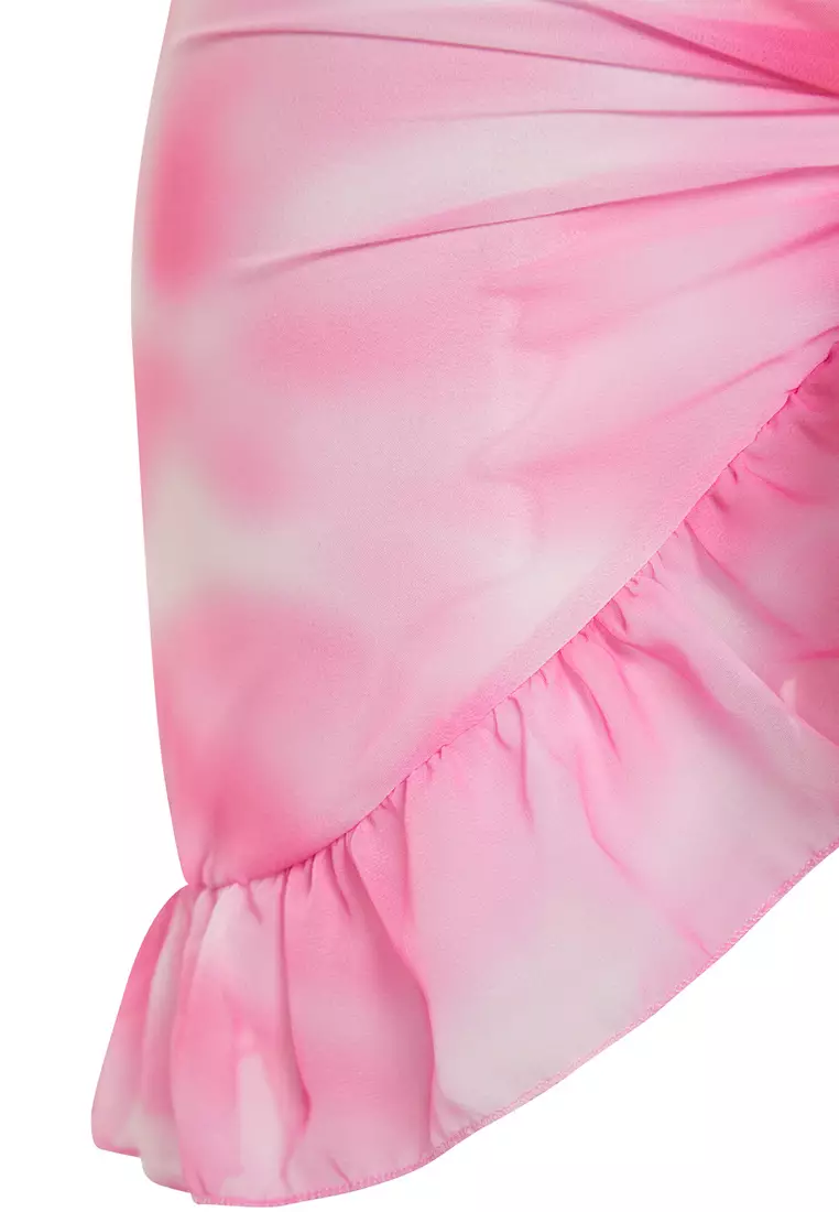 Jual Trendyol Ruffle Pareo Mini Skirt Original 2025 | ZALORA Indonesia
