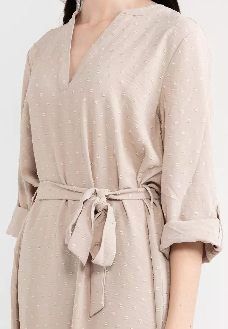 Jual JACQUELINE DE YONG Divya Dobby Belt Dress Original 2024 | ZALORA ...