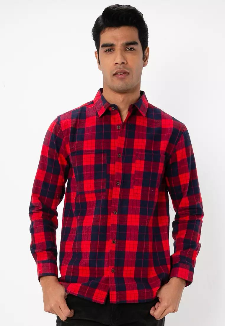 Buy Fidelio Flannel Plaid Long Sleeves Shirt 2026 Online | ZALORA ...