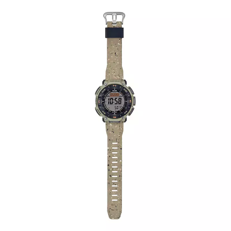 Jual Casio Jam Tangan Pria Casio Pro Trek PRG-340SC-5DR Tough Solar Digital Dial Brown Silicone ...