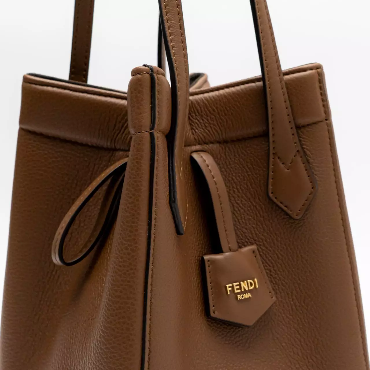 Jual Fendi Fendi Origami Mini Leather Shoulder Bag Brown Original 2024 ...