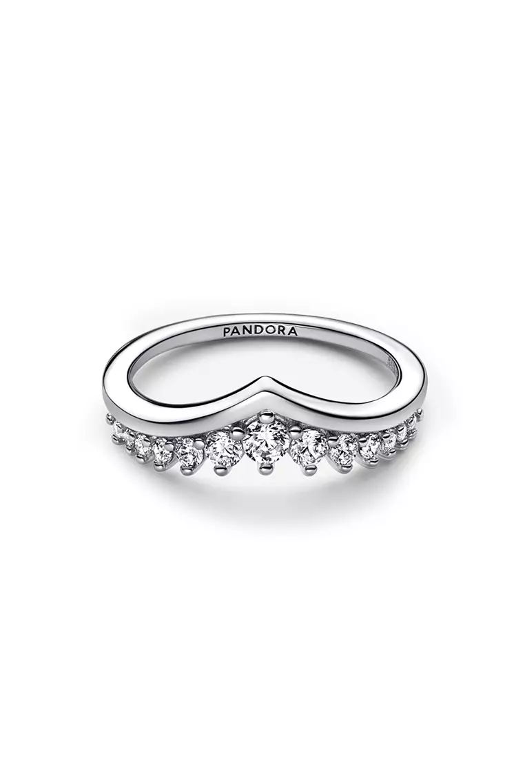 Buy PANDORA Pandora Timeless Wish Floating Pavé Ring Online | ZALORA ...