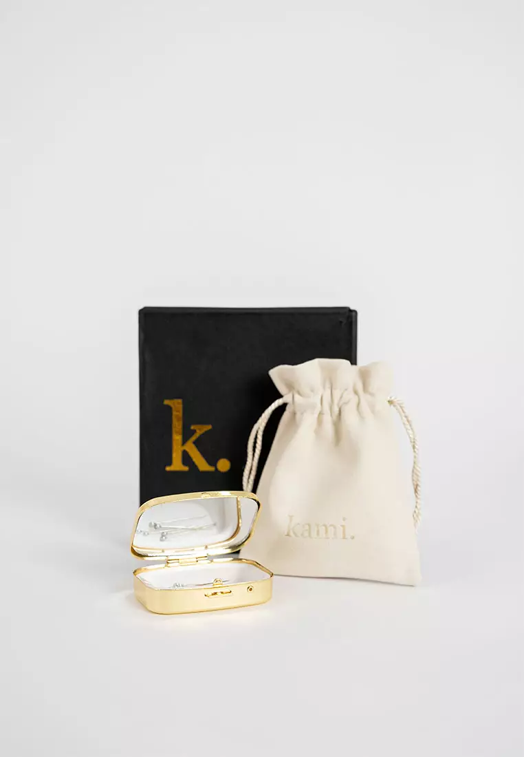 Jual KAMI Kami. Signature Pin Box Accesories Sage Gold Original 2025 ...