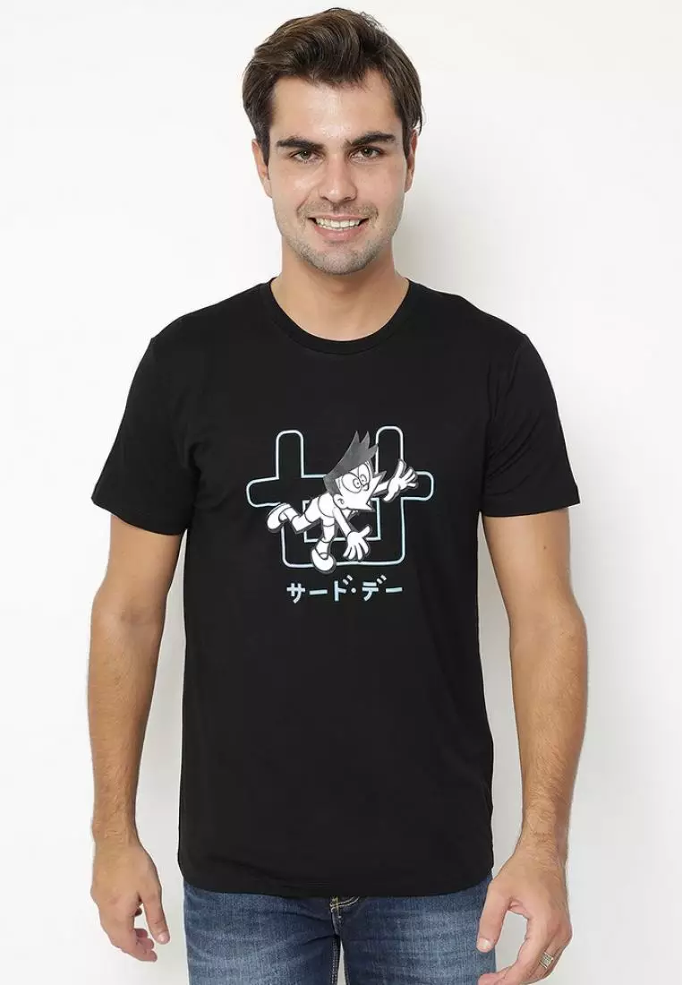 Jual Third Day MTG18 doraemon suneo outline logo hitam kaos pria ...
