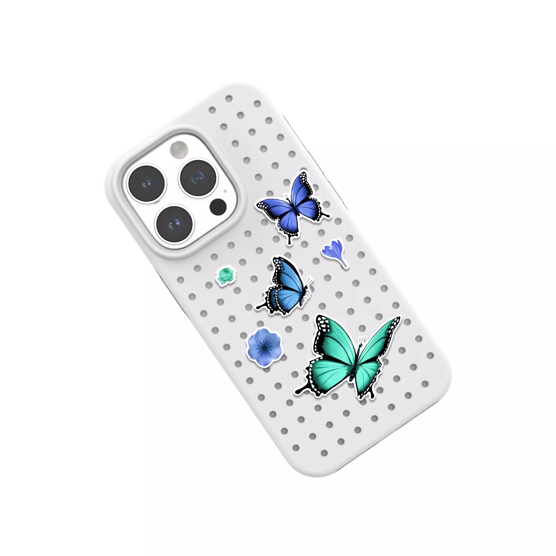 Jual PINIT Pinit Blue Flower Butterfly Pin Pack 1 with 6 Pins Decorate ...