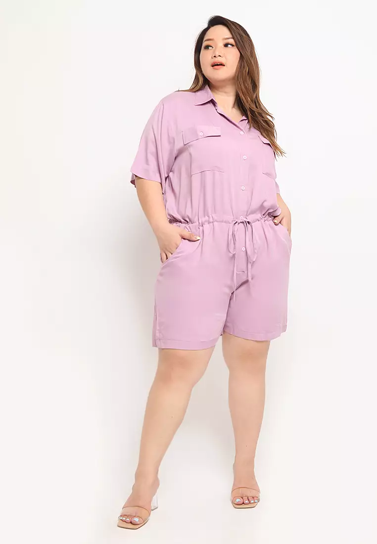 Jual Xtramiles Plus Size Jumpsuit Sydney Lilac Original 2025 | ZALORA ...
