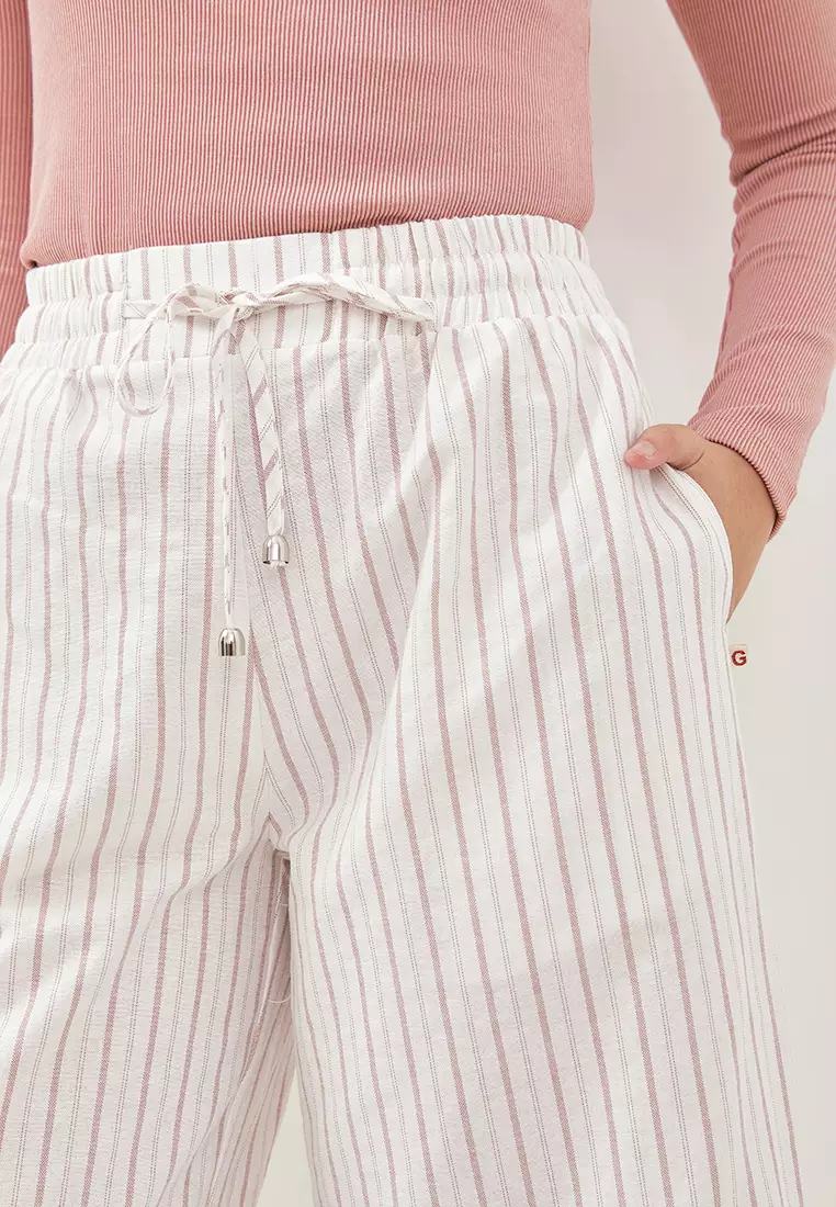 Jual Graphis GRAPHIS Elasticated Barcode Stripe Culotte Pants Original 2025 | ZALORA Indonesia