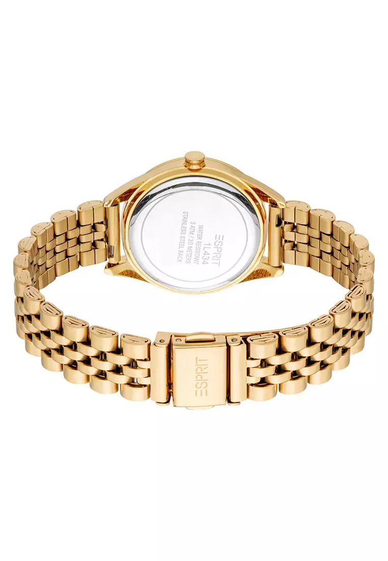 Buy ESPRIT Esprit Pointy Look Gold Stainless Steel Analog Quartz Watch ...