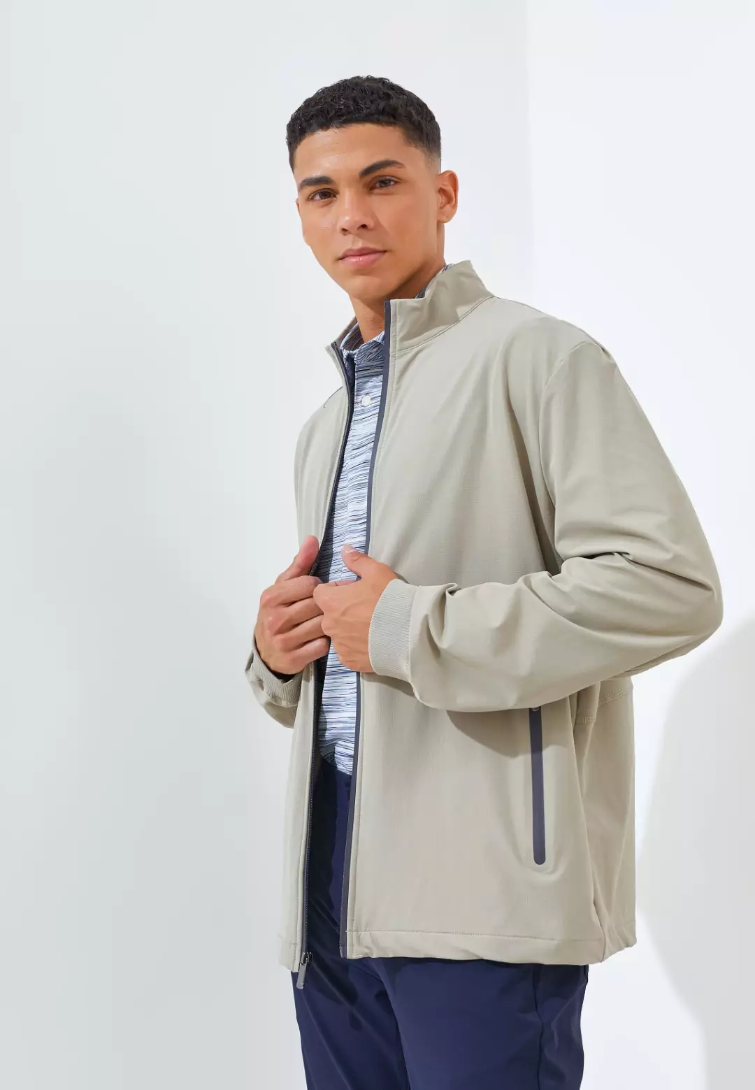 Jual Jack Nicklaus Jack Nicklaus Wynn Premium Performance Jacket Stone ...