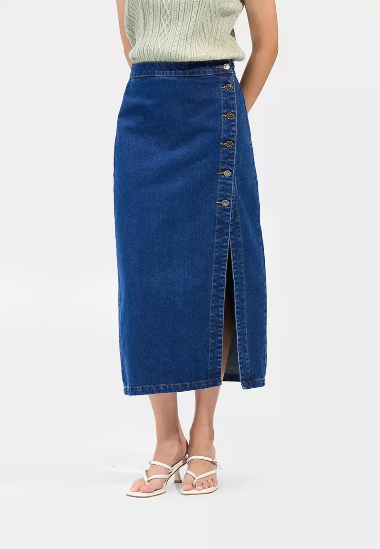 Buy ForMe Denim Button Down Skirt 2025 Online | ZALORA Philippines