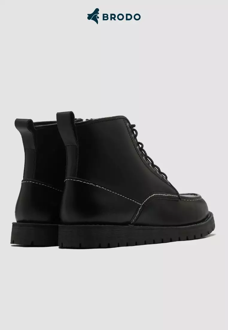 Jual Brodo BRODO - Bianco Boots Full Black Original 2026 | ZALORA ...