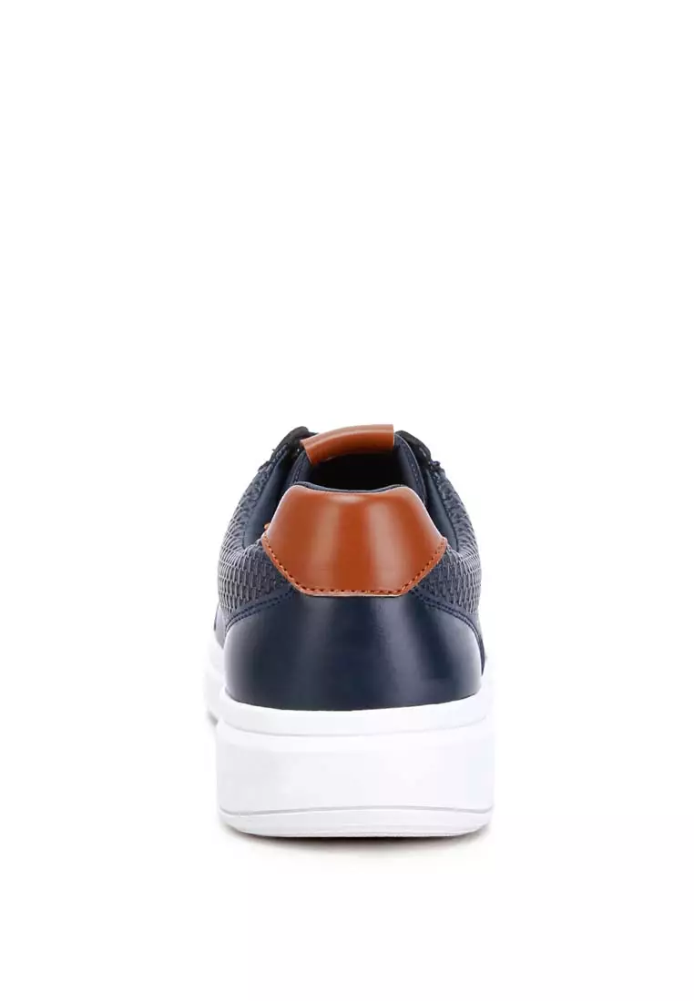 Buy London Rag Men's Faux Leather Lace-up Sneakers in Navy 2025 Online ...
