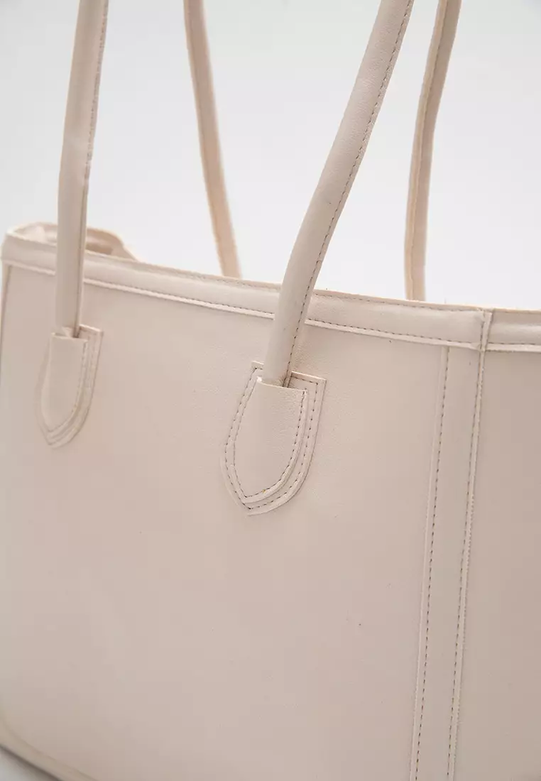 Jual Berrybenka Label Tekka Via Tote Bag Cream Original 2026 | ZALORA ...