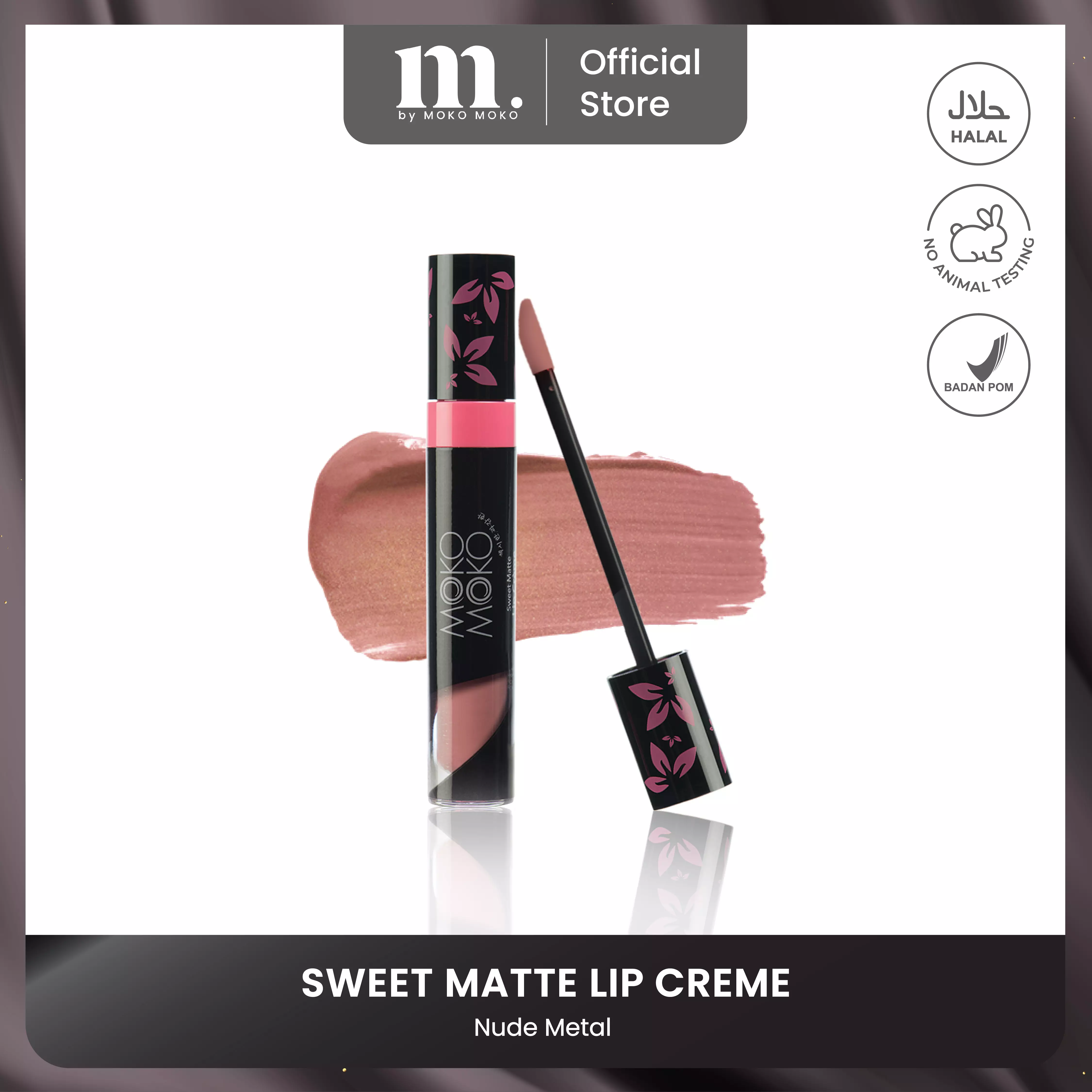Jual MOKO-MOKO Moko Moko Sweet Matte Lip Creme - Nude Metal Original ...