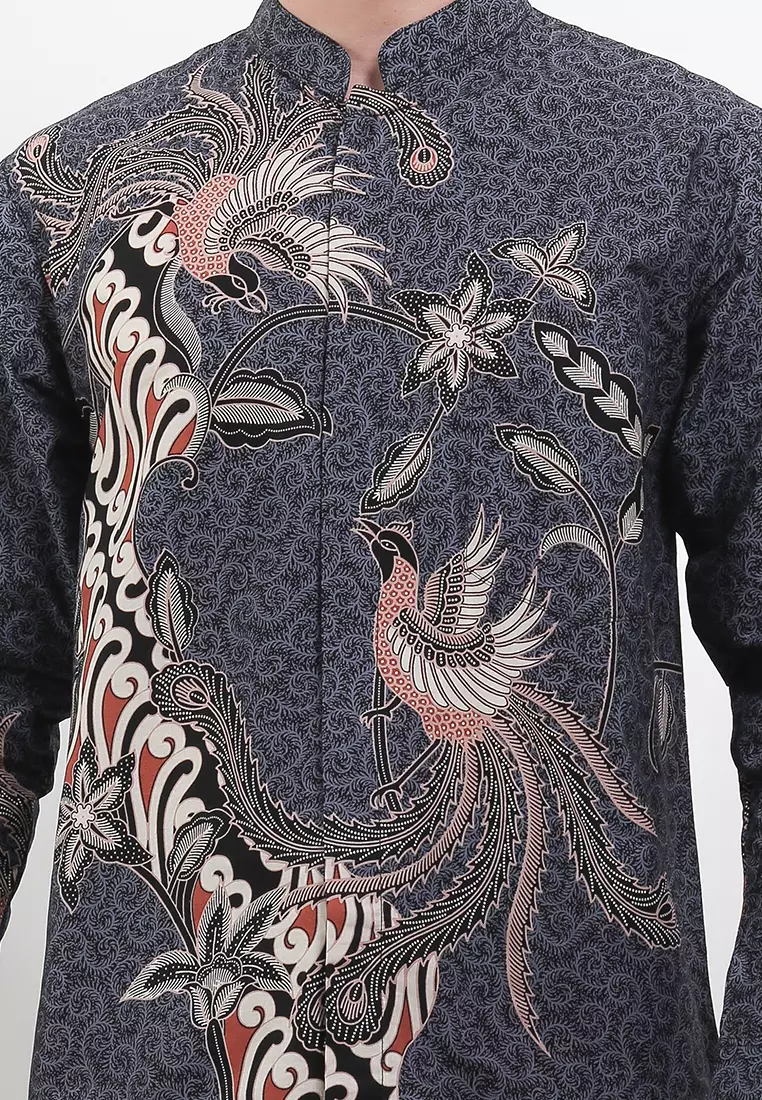 Jual Krisna Batik Surya Shirt Kemeja Koko Katun Lengan Panjang Original ...
