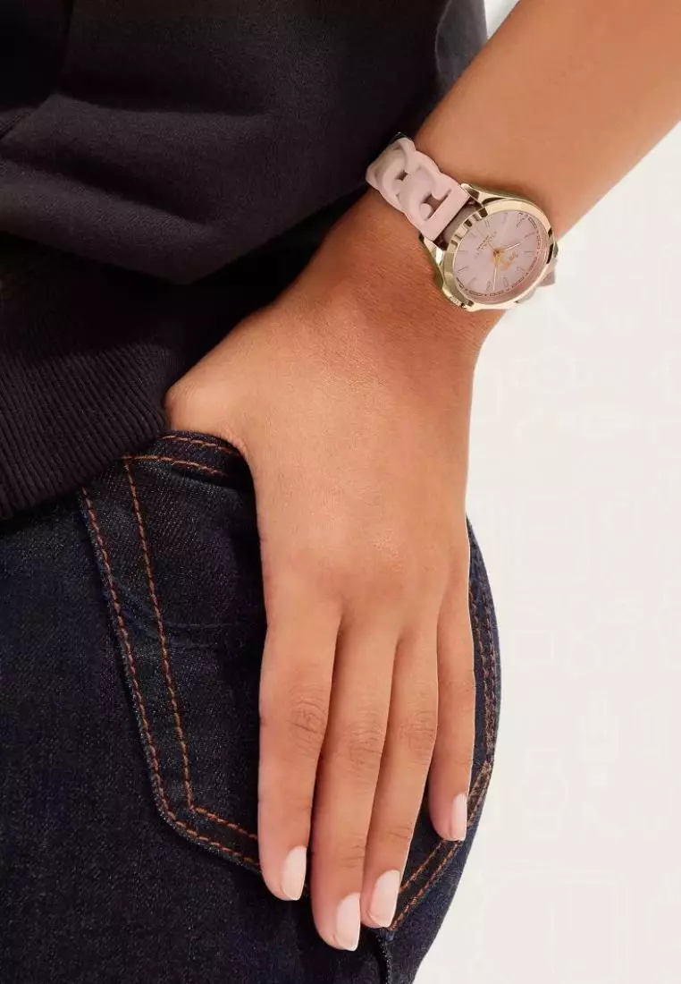 Jual COACH Jam Tangan Wanita Coach Libby Rubber Watch Pink Original ...