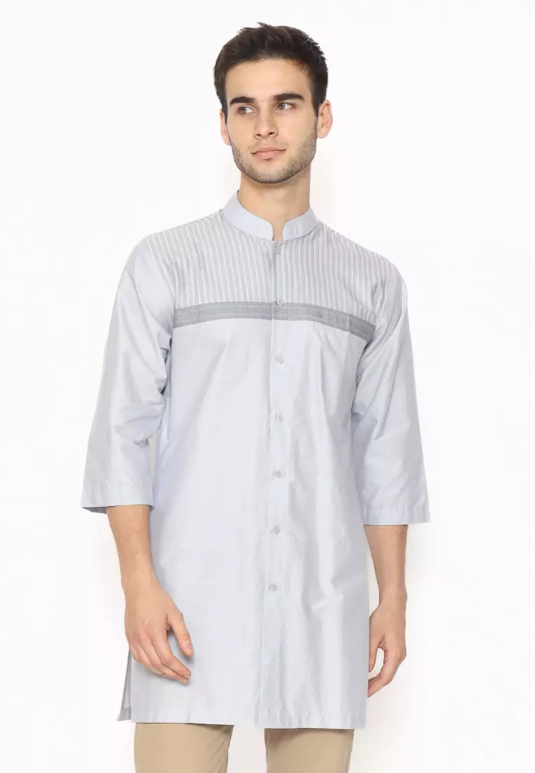 Jual Allev Kurta Zufari - Abu Silver Original 2025 | ZALORA Indonesia