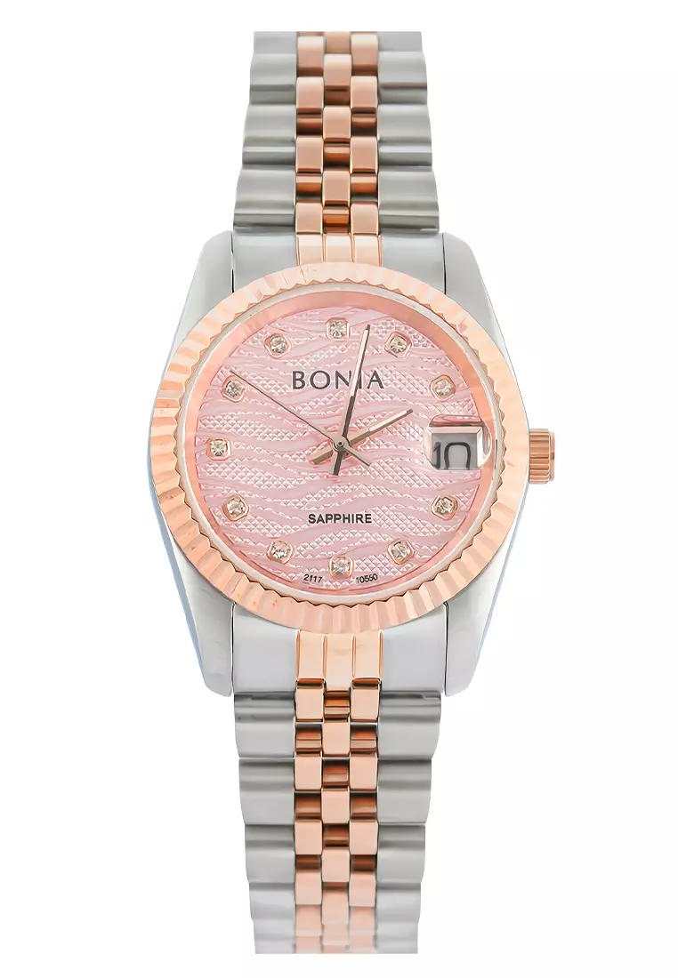 Jual BONIA Bonia Sapphire Glass Jam Tangan Analog Wanita Pink Dial ...