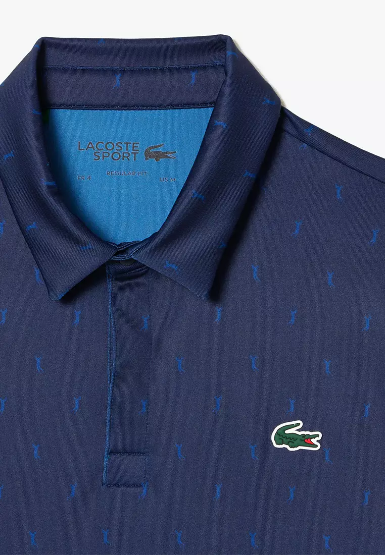 Buy Lacoste Men’s Lacoste Golf Printed Recycled Polyester Polo Shirt ...