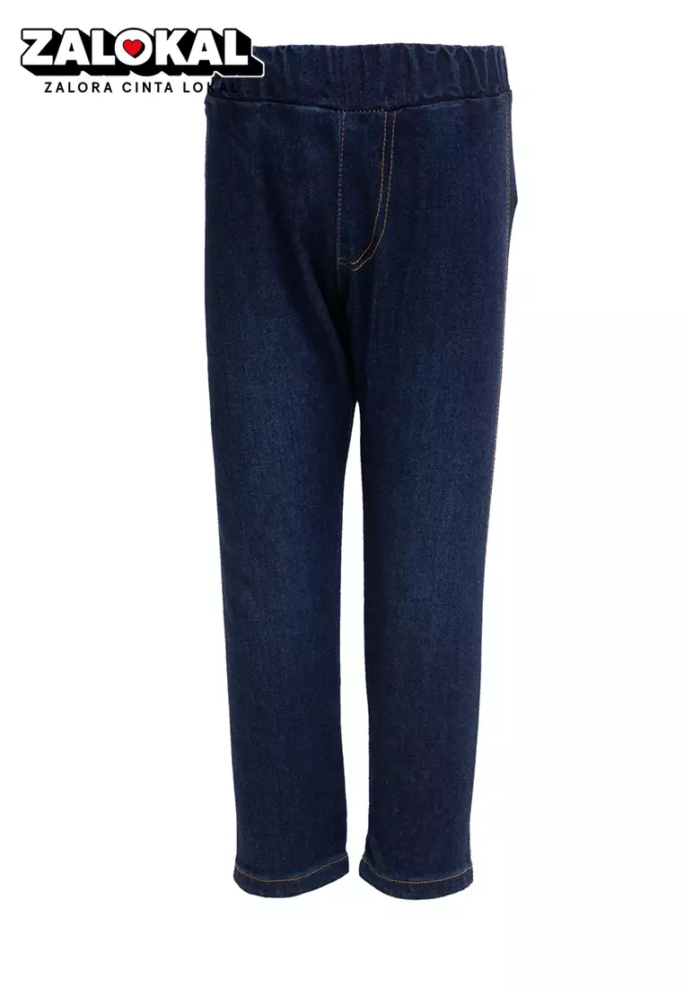 Jual Tiny Button Girl Denim Jogger Pants Original 2025 | ZALORA Indonesia
