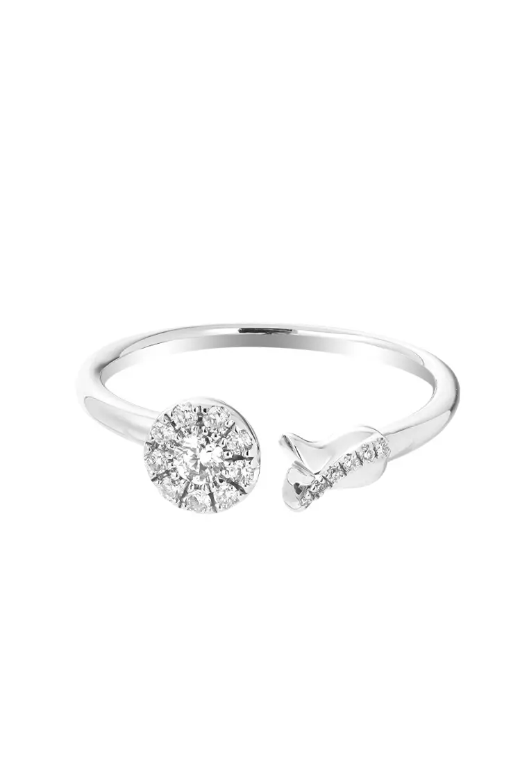 Buy TOMEI TOMEI Diamond Open Ring, White Gold 2025 Online | ZALORA ...