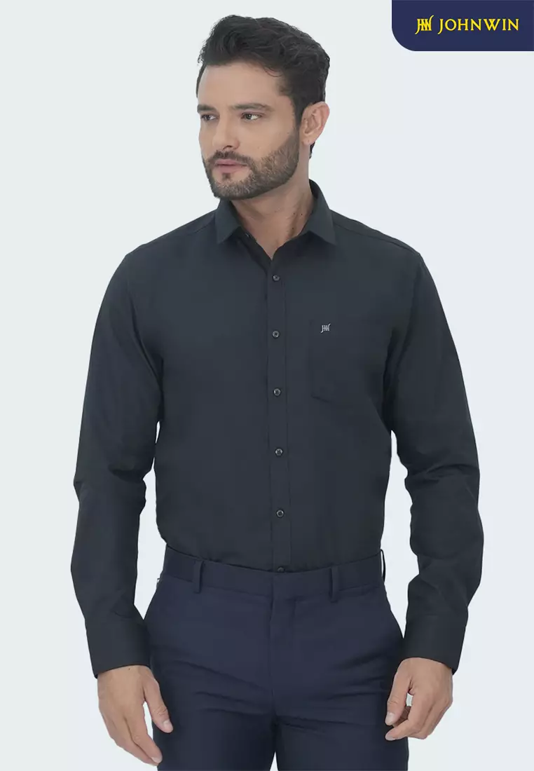 Jual Johnwin Johnwin - Kemeja Formal Oppulence - Kemeja Pria - Model Basic - Katun Knitting ...