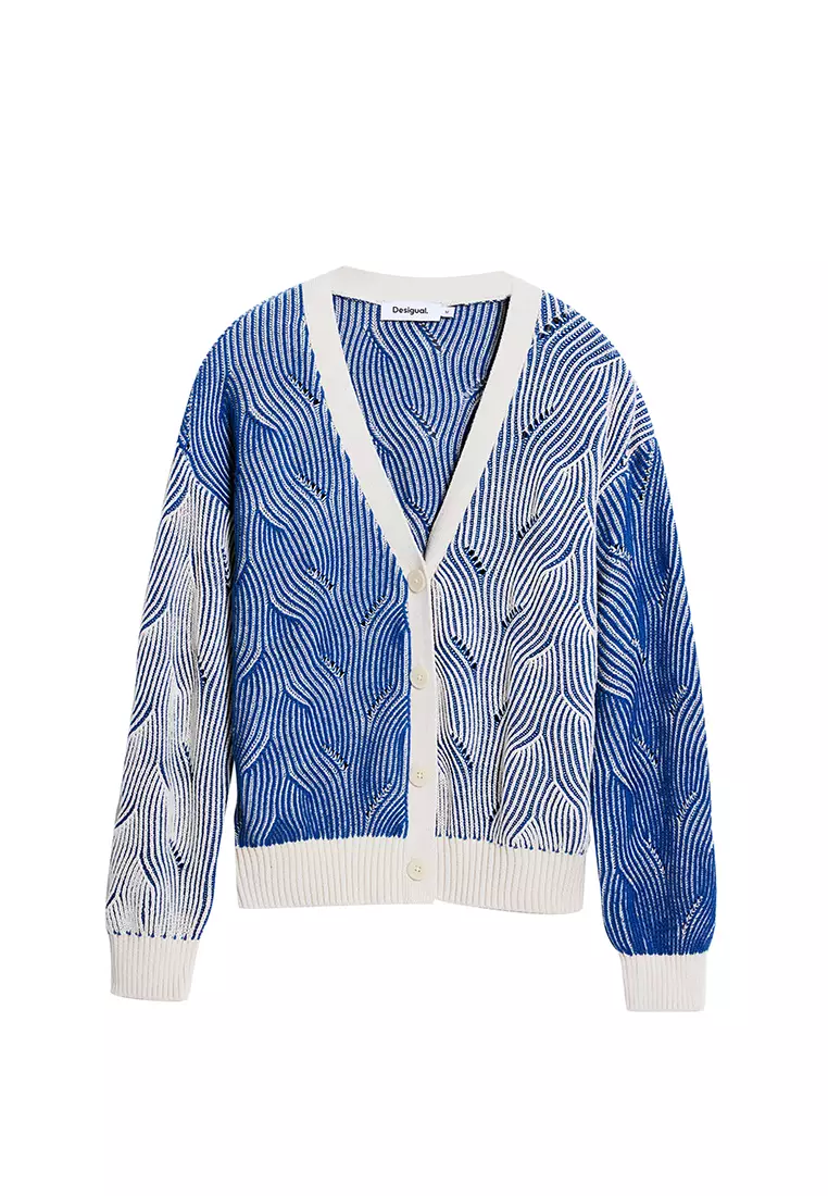 Buy Desigual Two-tone knit cardigan 2026 Online | ZALORA