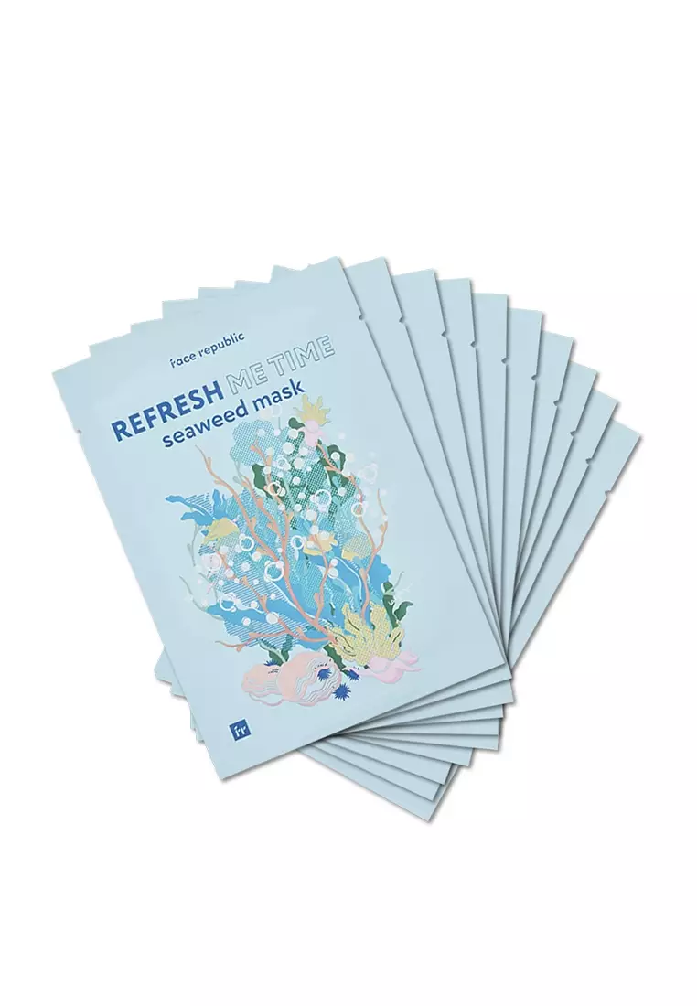 Buy Face Republic Refresh Me Time Seaweed Mask 23mL (10 pcs) 2024 ...