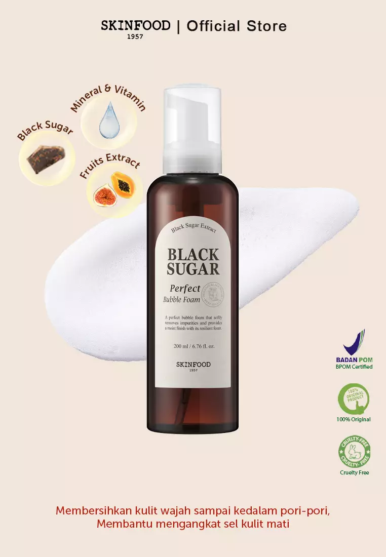 Jual SkinFood SKINFOOD - Black Sugar Perfect Bubble Foam Original 2024 ...