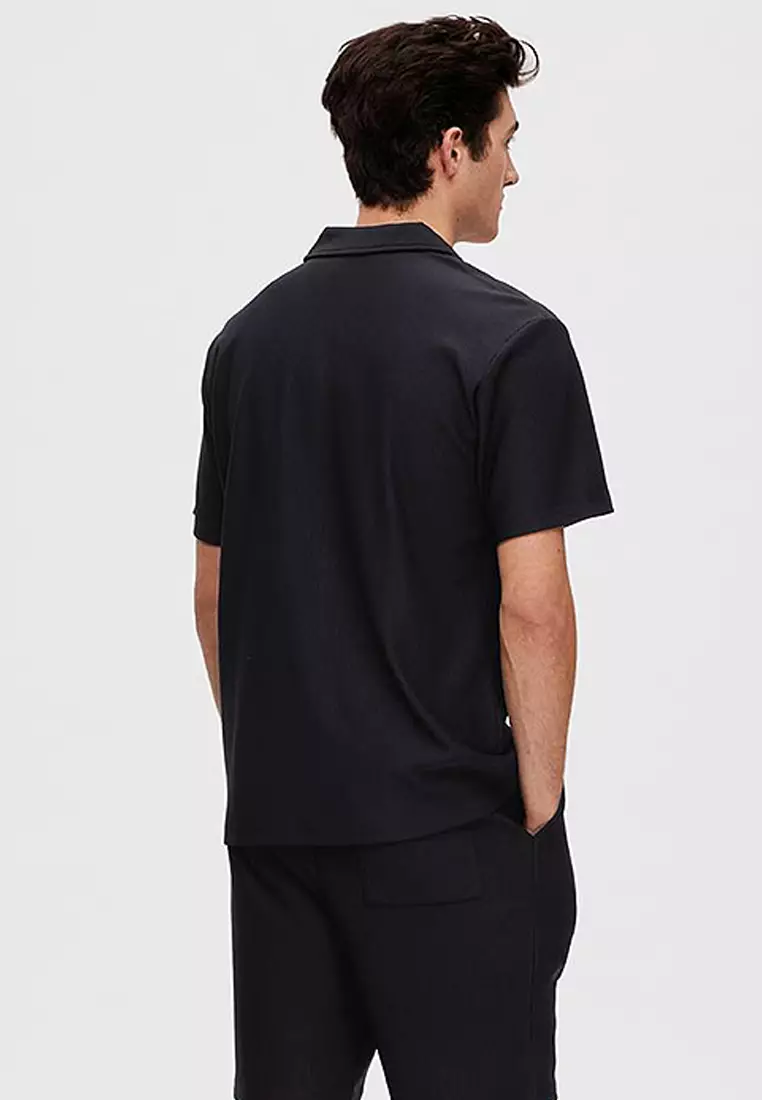 Buy Selected Homme Ribbed Cuban Collar Short Sleeves Shirt 2026 Online ...