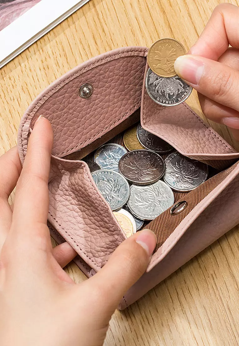 HAPPY FRIDAYS Full Grain Leather RFID Security Fold Purse JW AN-3406 ...