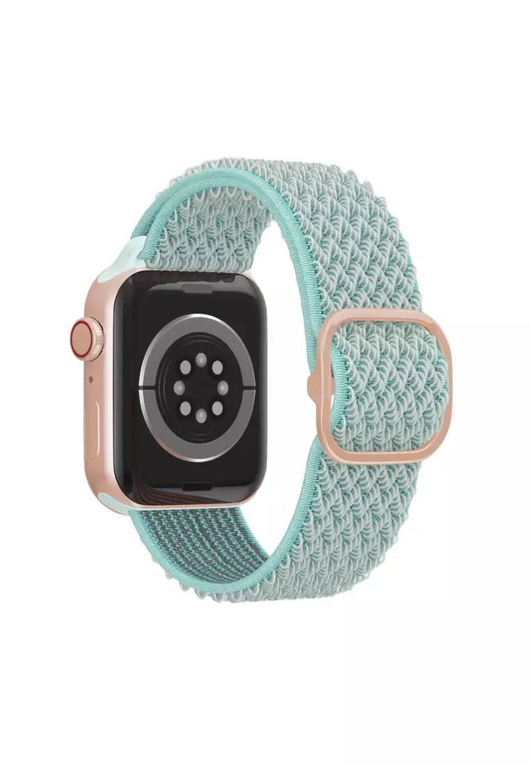 Buy Kings Collection Cyan Wave Pattern Nylon Woven Apple Watch Band ...