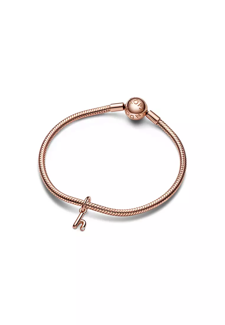 Buy Pandora Pandora 14K Rose Gold Plated Letter h Script Alphabet ...