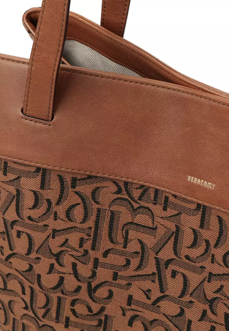 Buy BERACAMY Soft-Structured Trapezoidal Canvas Tote Bag Large ...