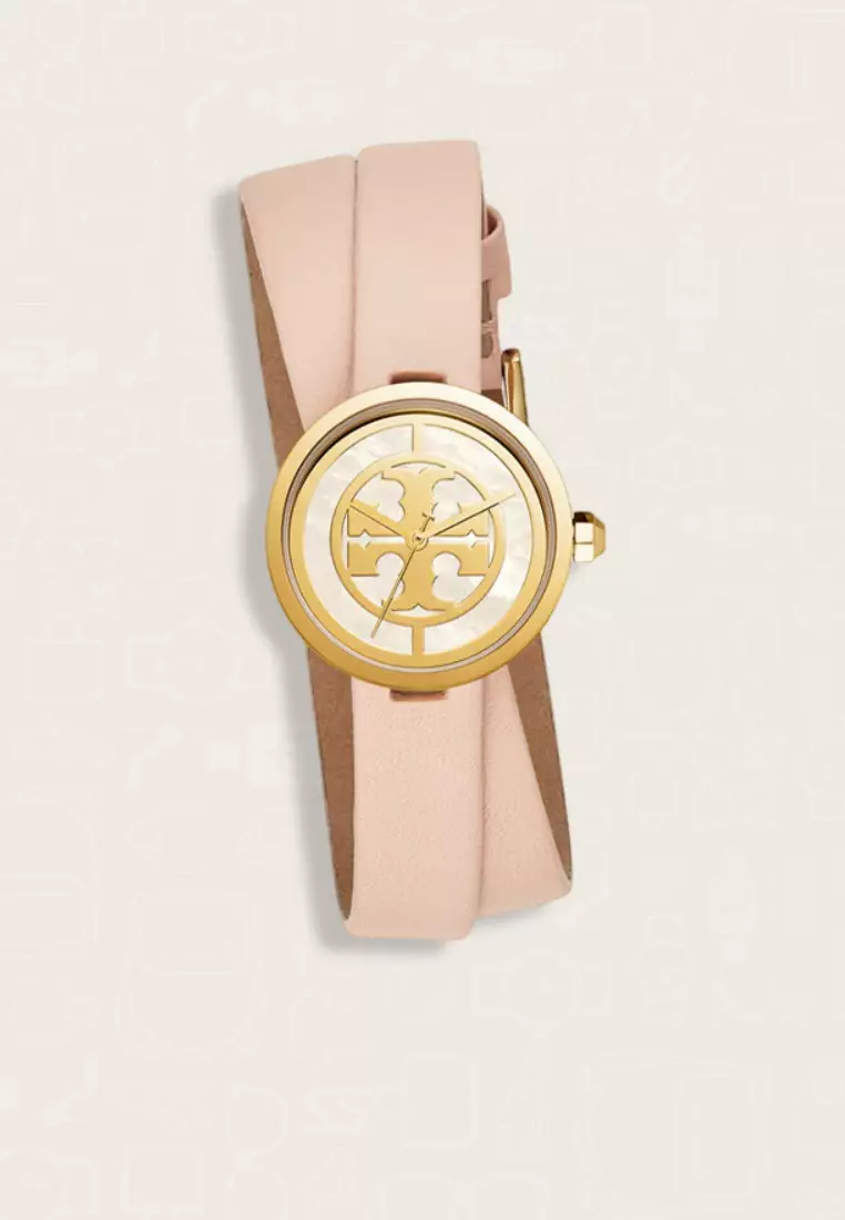 Jual Tory Burch Jam Tangan Wanita Tory Burch Reva Double Wrap Leather ...