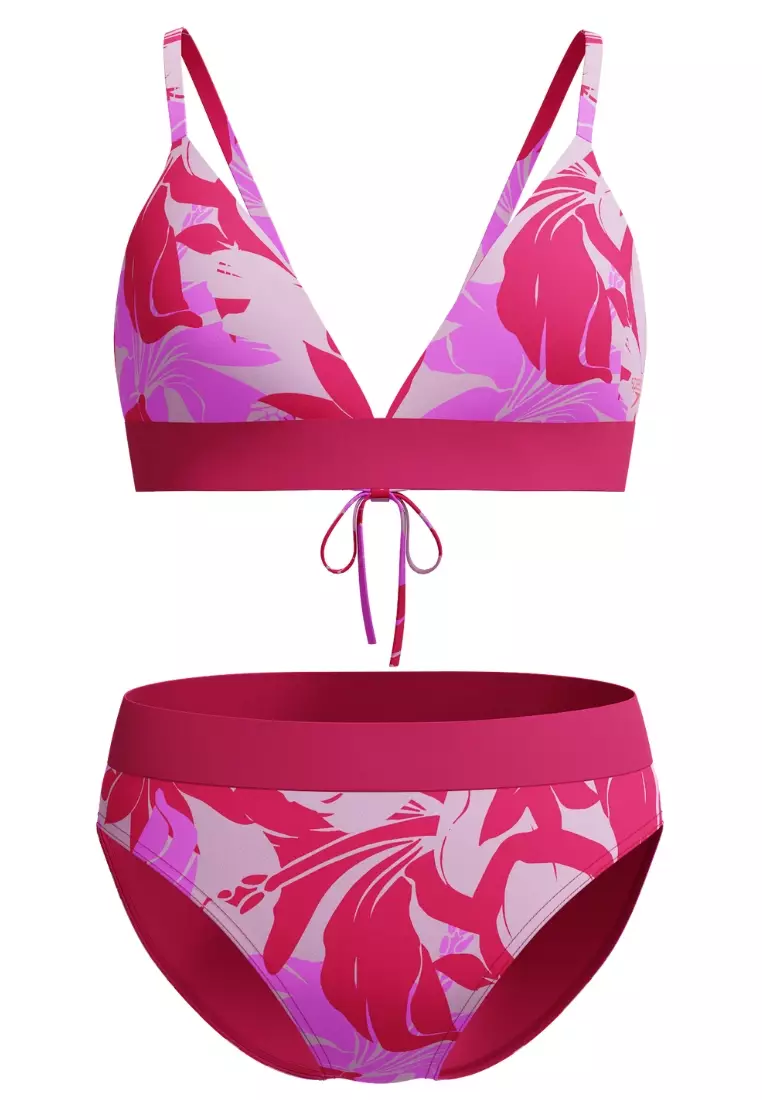 Buy Speedo Printed Banded Triangle 2 Piece (Kaluna Floral/Raspberry ...