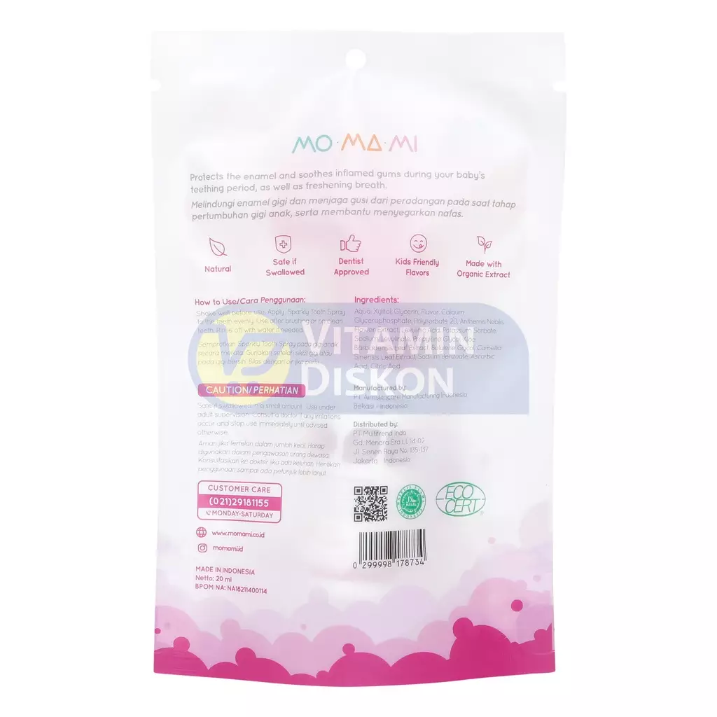 Jual Momami MOMAMI SPARKLY TOOTH SPRAY 20ML Original 2023 | ZALORA ...