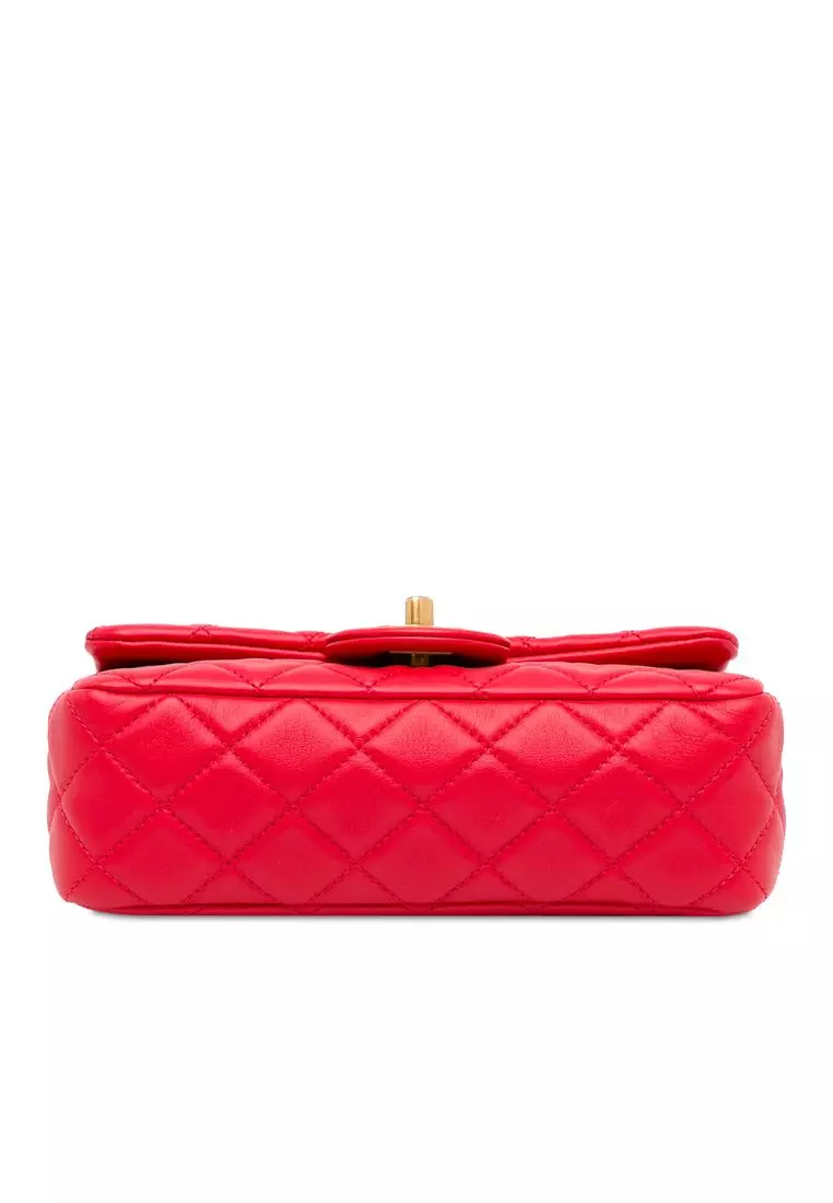 Chanel Pre-Loved Chanel Mini Rectangular Lambskin Pearl Crush Flap 2025 ...