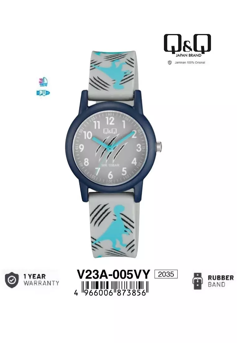 Jual Q&Q Q&Q QNQ QQ Original Kids Watch Jam Tangan Anak Tali Karet V23 V23A Water Resist V23A ...
