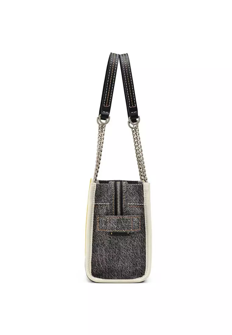 Buy Marc Jacobs The Denim Chain Small Tote Bag Black Wash 2F4HTT029H05 ...